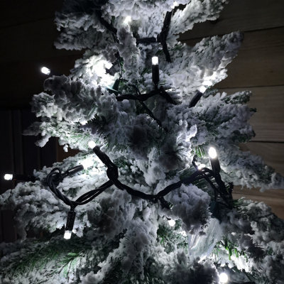 100 LED 8m Premier Christmas Connectable Outdoor Static Lights in Cool ...