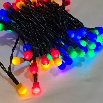 100 LED Multicolour Berry Lights (6.9m) - Battery Fairy Lights for ...