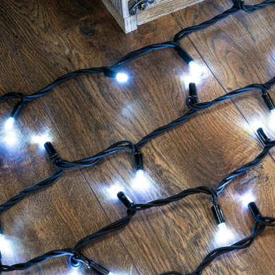 100 LED Rubber Cable Connectable Outdoor String Lights (Warm White ...