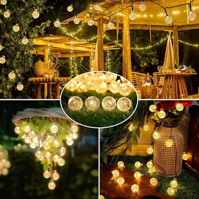 100 LED Solar String Lights with Panel , Waterproof, 8 Modes