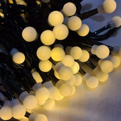 100 LED Warm Berry Lights (6.9m) - Battery Fairy Lights for Christmas ...