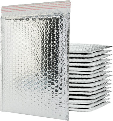 100 Metallic Foil Bubble Mailers Waterproof Self Seal Adhesive ...