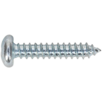 100 PACK 6.3 x 38mm Self Tapping Pan Head Screw - Pozi Head - Fixings ...