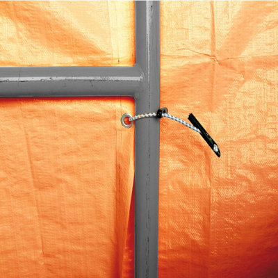 100 Pack Everlasto Elastic Bungee Toggle Ties for scaffolding Sheets ...