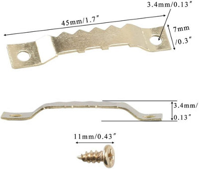 100 Pack Picture Hangers Kits Frame Hardware with Hooks For Art ...