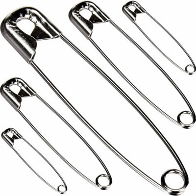 100 piece assorted safety pins set made from strong rust resistant ...