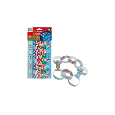 100 PIECE CHRISTMAS ELF ADHESIVE PAPER CHAINS