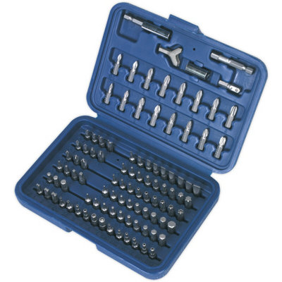 100 Piece Power Tool Security Bit Set - Chrome Vanadium Steel Bits ...