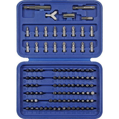 100 Piece Power Tool Security Bit Set - Chrome Vanadium Steel Bits ...