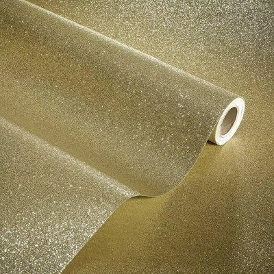 100% PURE SPARKLY GLITTER WALLPAPER Sand Gold - REF05