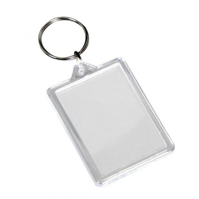 100 Rectangular Blank Plastic Photo Inserts - 50 x 35mm