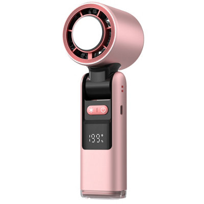 100-Speed Adjustable Turbo Handheld Fan USB-C Rechargeable Mini ...