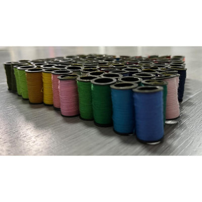 100 Spools of Coloured Thread - 100% Polyester Hand & Machine Sewing ...