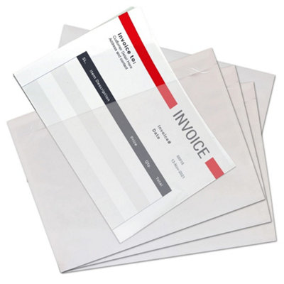 100 x A5 Plain (162 x 225mm) Document Enclosed Wallets