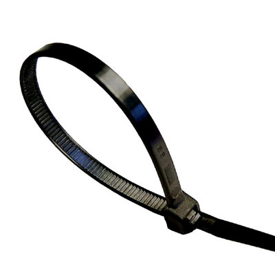 100 x Black Releasable Cable Ties 100mm x 3.6mm Reusable Wire Tidy Zip ...