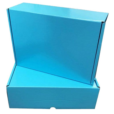 100 x Light Blue 12 x 10 x 4" Shiny Gloss Finished Postal Mailing Die ...