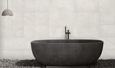100 x Slate Pearl Slate Effect Matt Porcelain Indoor Wall & Floor Tiles ...