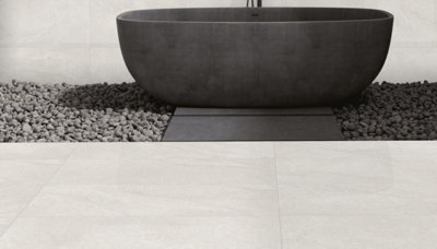 100 x Slate Pearl Slate Effect Matt Porcelain Indoor Wall & Floor Tiles ...