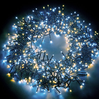 1000 LED Cluster String Lights 12M Indoor/Outdoor Christmas Lights ...