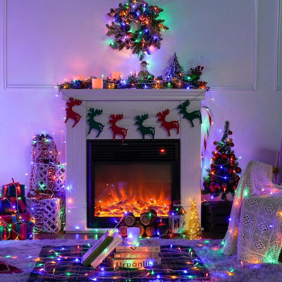 1000 LED Multicoloured Christmas String Lights Indoor Bedroom, String ...