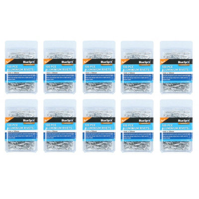 1000 Metric Aluminium Blind Pop Pot Rivets Set Fastener Fastening 4mm x ...