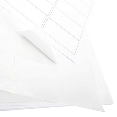 1000 Sheets of A4 Plain White Self Adhesive Blank Address Shipping ...