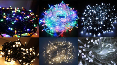 1000 Warm White Low Voltage Mains Powered LED Waterproof String Lights ...