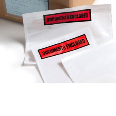 1000 x A7 Printed (100 x 112mm) Document Enclosed Wallets | DIY at B&Q