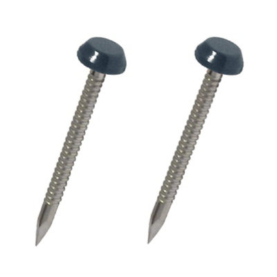 1000 X ANTHRACITE GREY UPVC 30MM POLY TOP PINS PLASTIC HEADED FASCIA ...