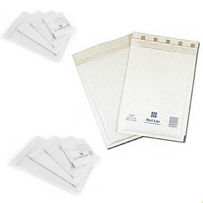1000 x B/00 (120 x 210mm) Mail Lite White Padded Bubble Lined Postage ...