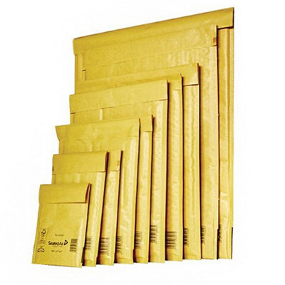 1000 x B/00 (120x210mm) Gold Mail Lite Thick Bubble Lined Protective ...