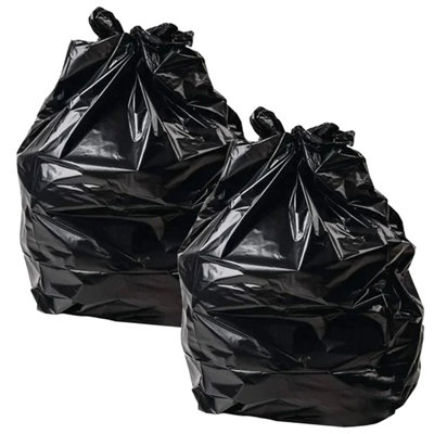 1000 x Black Heavy Duty 18x29x33" Strong Rubbish Waste Refuse Sacks ...