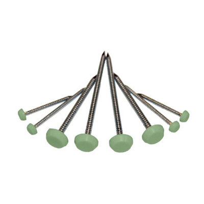 1000 x Chartwell Green UPVC 40mm Poly Top Pins Plastic Headed Fascia ...