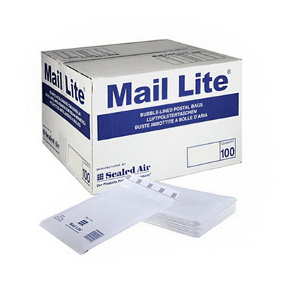 1000 x D/1 (180x260mm) White Mail Lite Bubble Lined Padded Peel & Seal ...