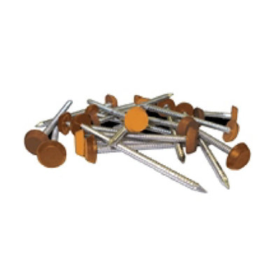 1000 x Dark Cherry Oak UPVC 30mm Poly Top Pins Plastic Headed Fascia ...