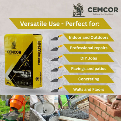 1000kg Cemcor High Strength Premium Cement 42.5N 40 x 25kg Bags