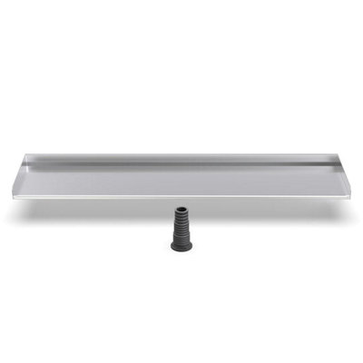 1000MM STAINLESS STEEL WATER BLADE 130MM SPOUT OVERHANG - BOTTOM INLET
