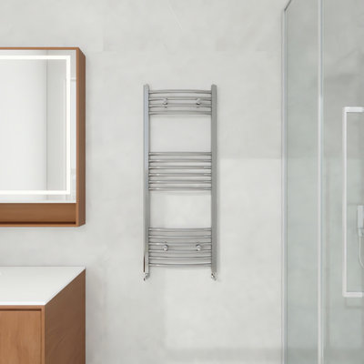 1000x400mm Bathroom Curved Heated Towel Rail Radiator Warmer Ladder Chrome