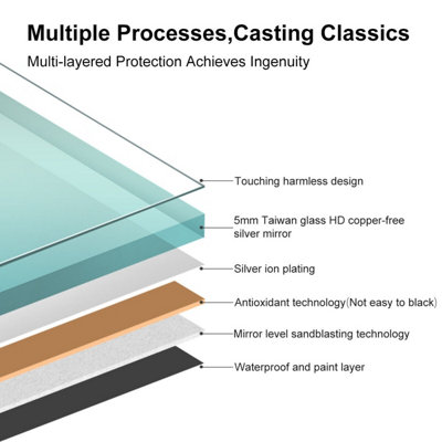 1000x700mm Bathroom Mirror with LED Light/Bluetooth/Touch Sensor ...