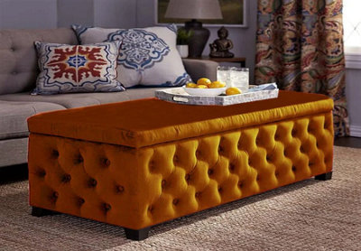 Burnt orange ottoman store