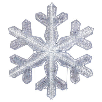 100cm Giant Outdoor Twinkling LED Snowflake Light with 180 LEDs