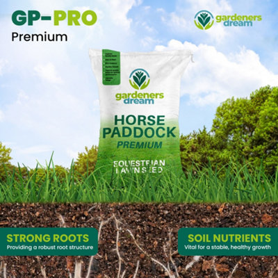 100KG Gardener's Dream Horse Paddock Grass Seed - Fine-Blade, Durable ...