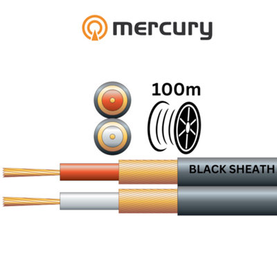 100m Cable Standard 2 Core Figure 8 Individual Lap Screened Audio Cable ...