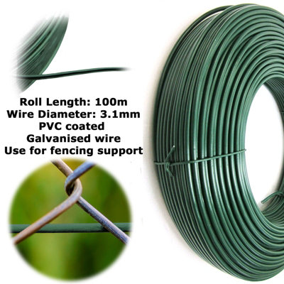 100m PVC Coated Galvanised Steel Tension Line | DIY at B&Q