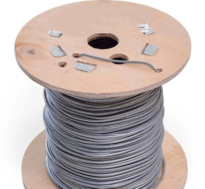 100m roll of 4mm Diameter Galvanised Mild Steel Line or Straining Wire ...