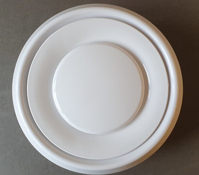 100mm (4") Round Plastic Ceiling Valve With Fixing Ring | DIY at B&Q