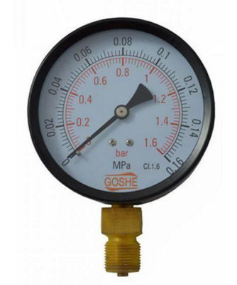 100mm 6 Bar Side Entry Manometer Pressure Gauge M20x1,5 + 1/2" BSP ...
