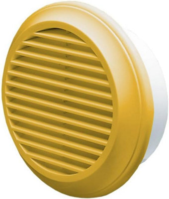 100mm Cotswold Stone Round Fixed Blade Wall Vent Grille for Ducting ...