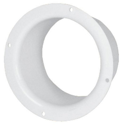 100mm Diameter White Plastic Ventilation Ducting Pipe Wall Plate Spigot ...