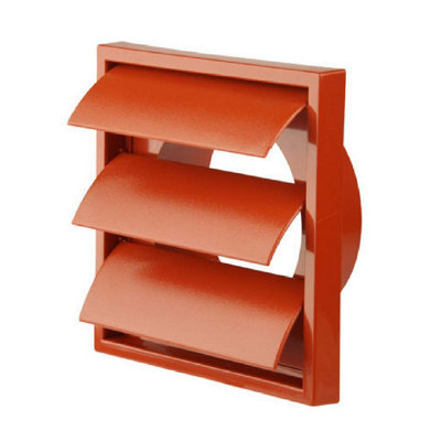 100mm Extractor Fan Vent with Gravity Flaps Terracotta